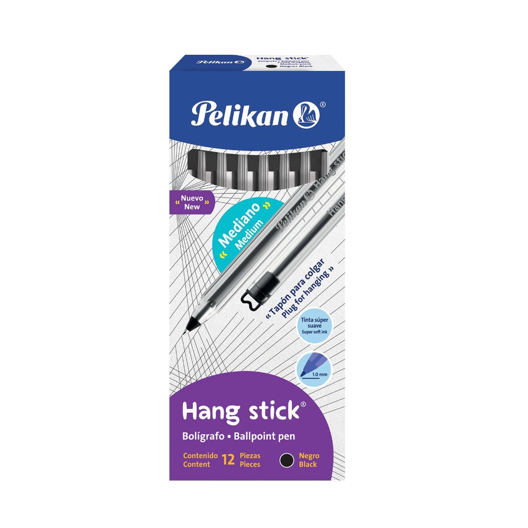 BOLIGRAFO HANG STICK 12/1 NEGRO 1.0MM – Papeleria CCC