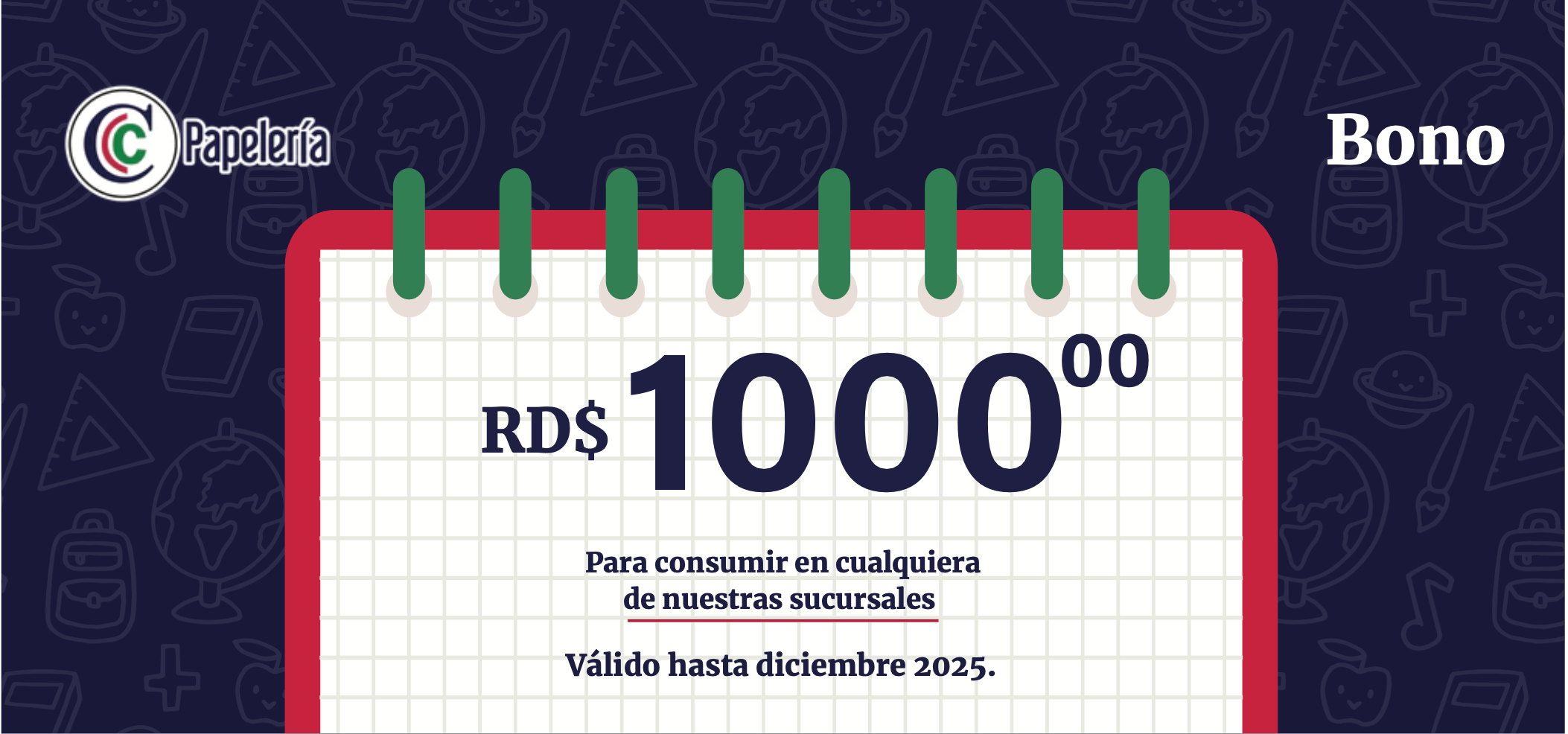 CERTIFICADO DE REGALO CCC 1000 – Papeleria CCC