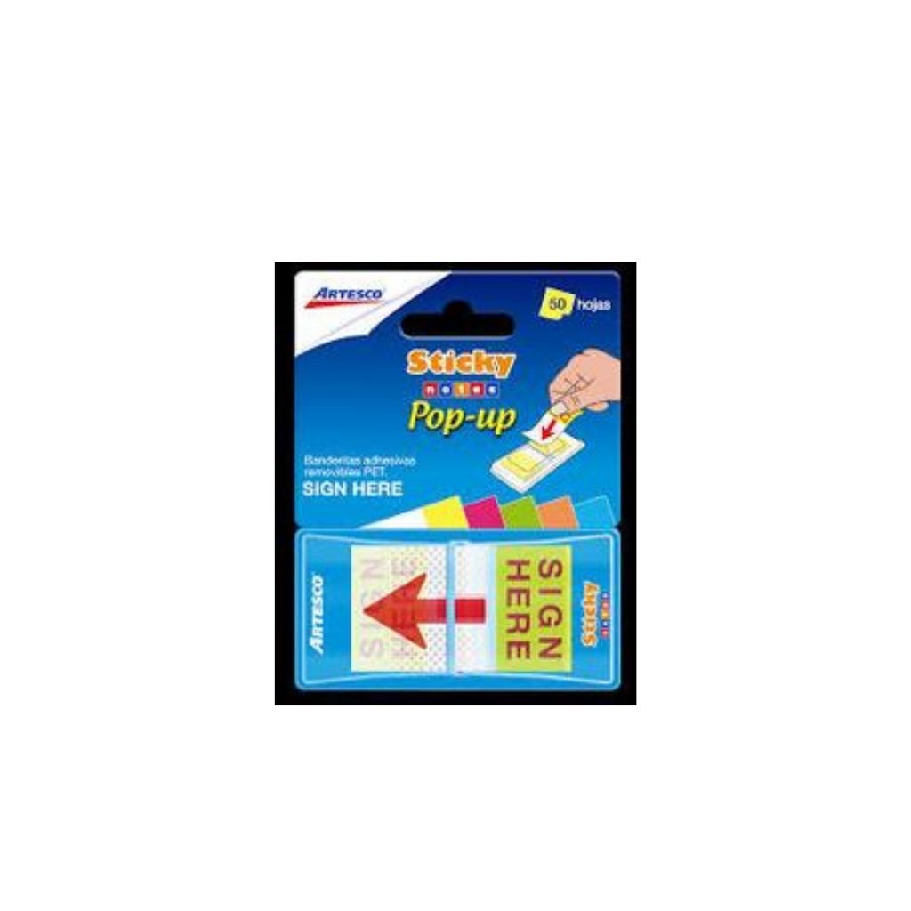 NOTAS ADHESIVAS SIGN HERE POP UP NEON AMARILLO MOD.3 – Papeleria CCC